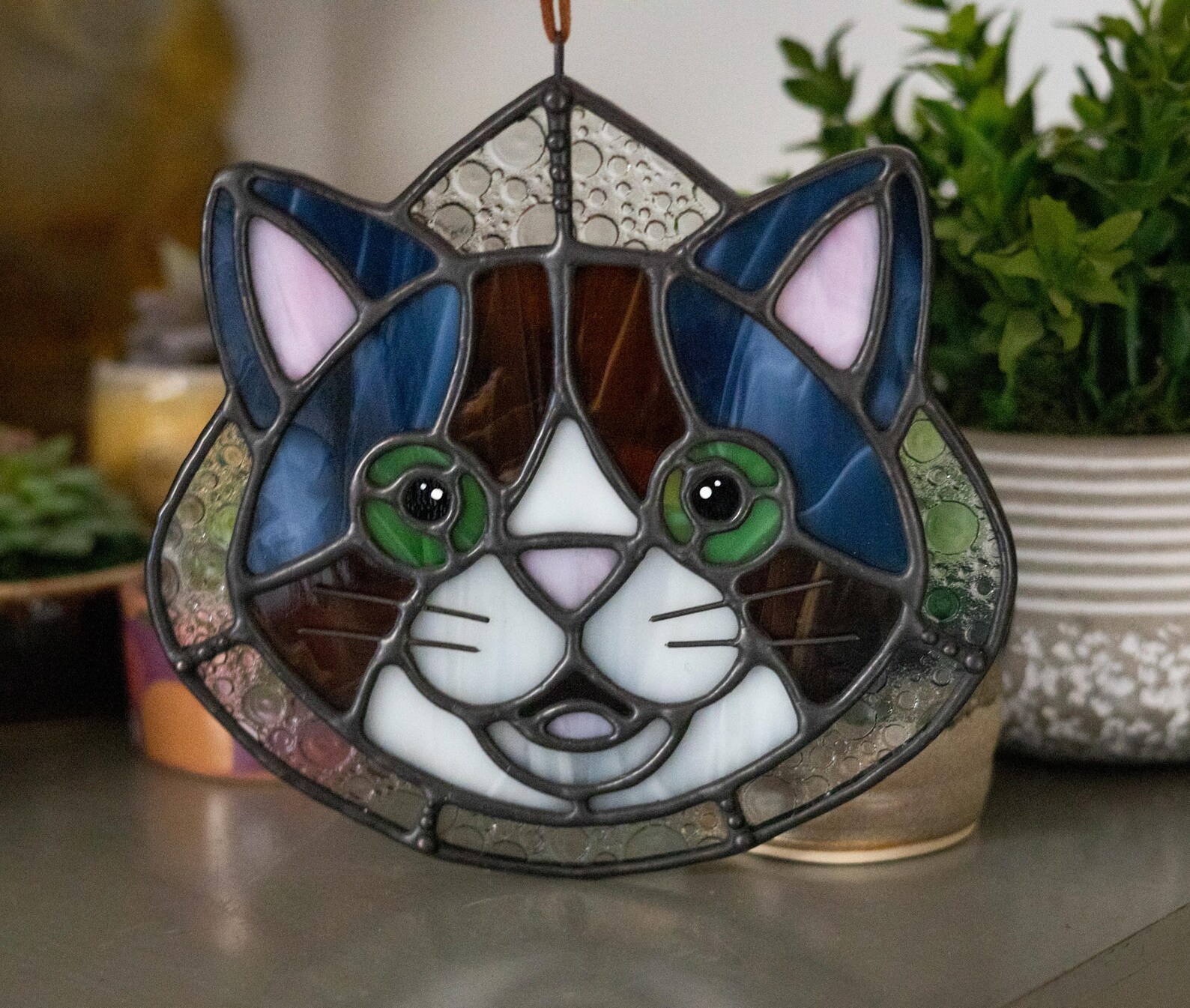 Calico Cat Stained Glass Suncatcher - Etsy