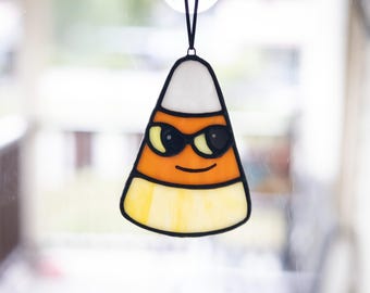 Candy Corn Stained Glass Suncatcher - Etsy