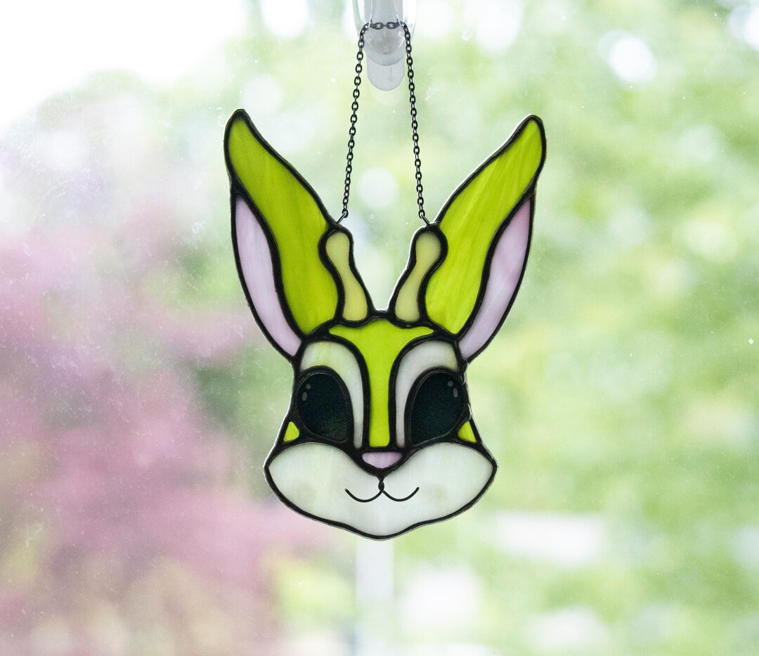 Alien Rabbit Stained Glass Suncatcher - Etsy