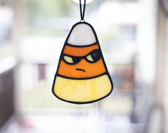 Candy Corn Stained Glass Suncatcher - Etsy