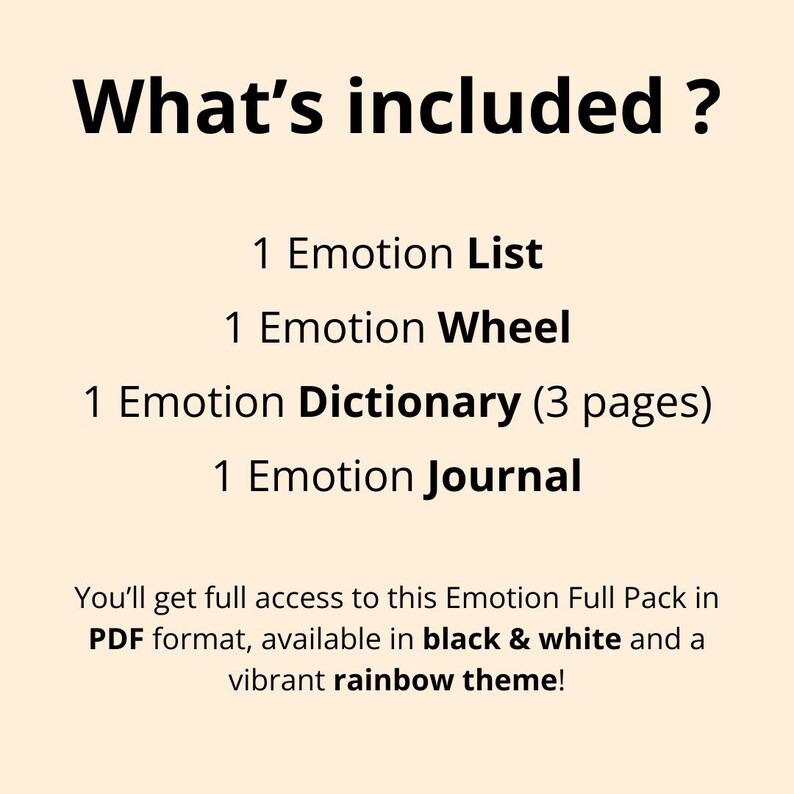 Printable Emotion Full Pack | Emotion Wheel | Emotion List | Feelings ...