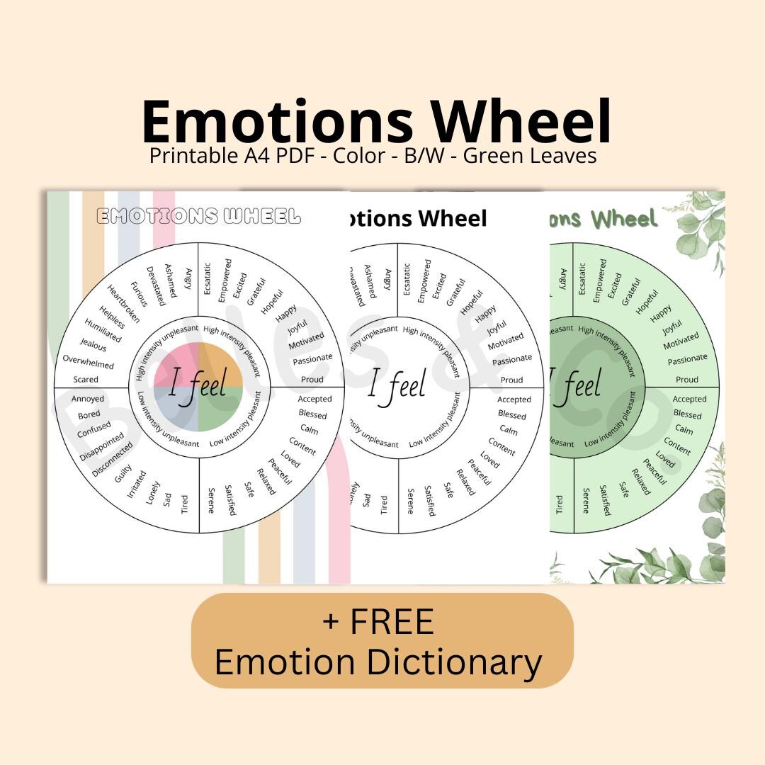Emotion Wheel | Feeling Wheel | Mood Wheel | | Wheel of Emotions ...