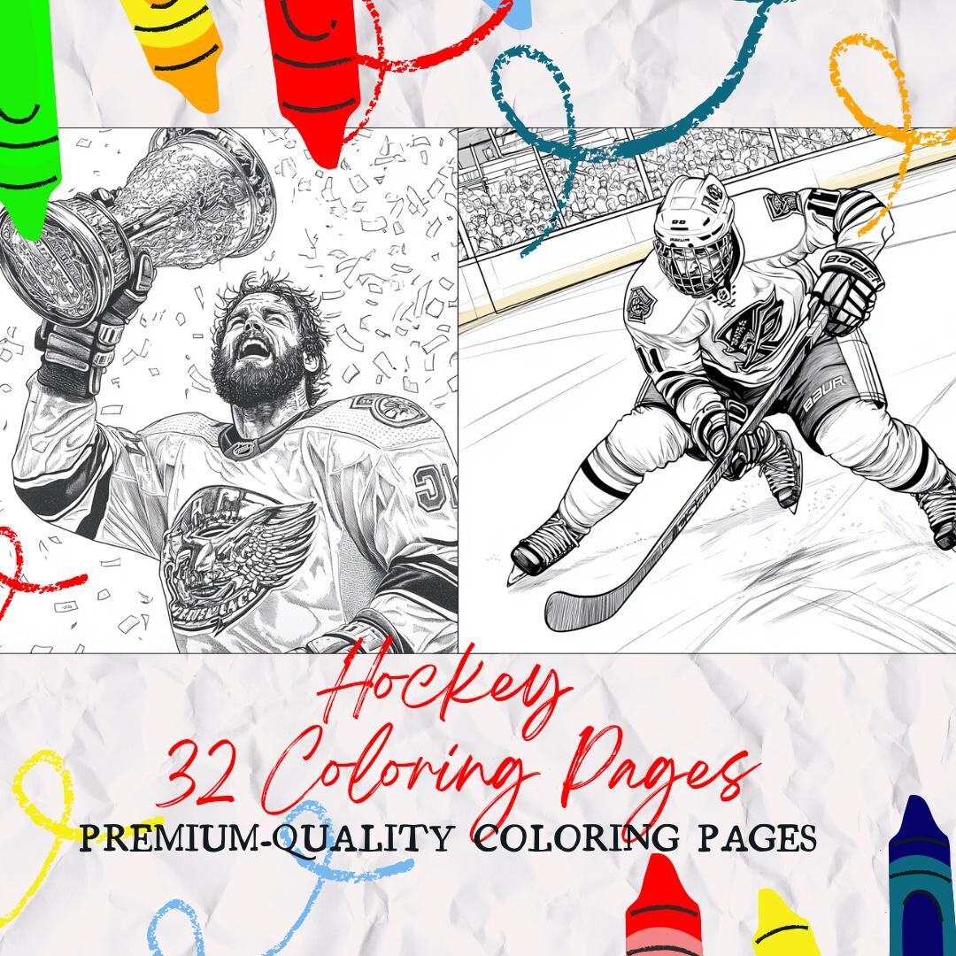 Hockey Coloring Pages | Nhl-inspired Printable Sports Coloring Book ...