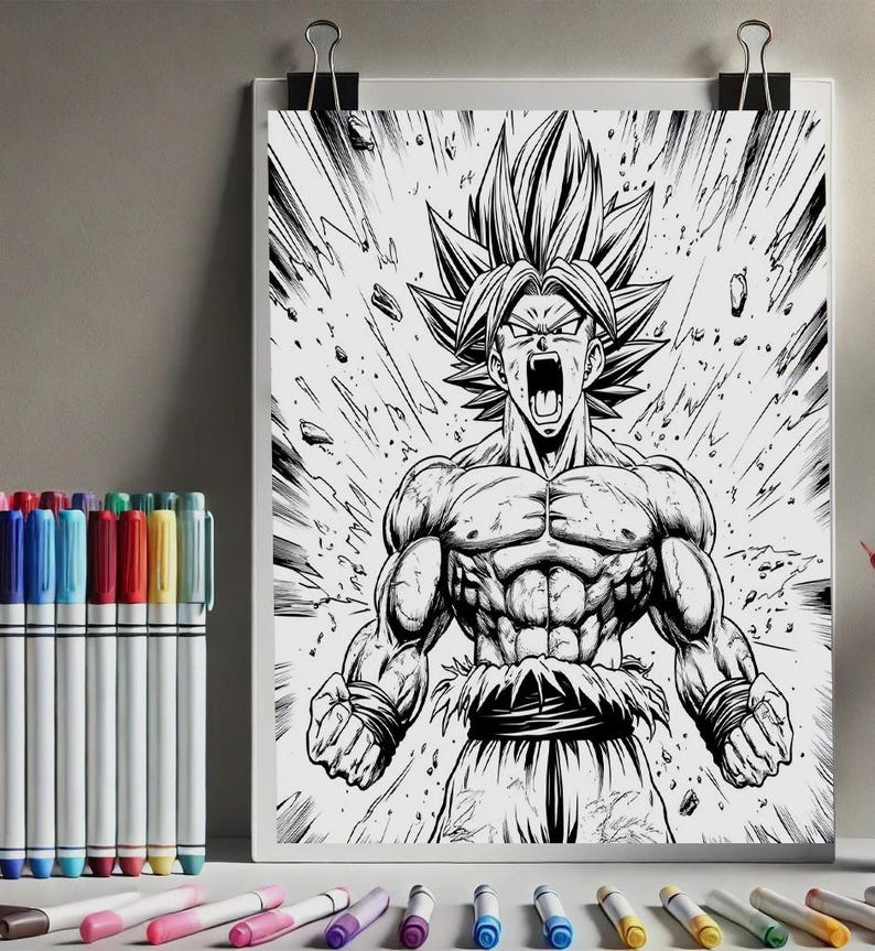 Dragon Ball Goku Coloring Pages | Super Saiyan, Ultra Instinct, Kid ...
