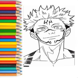 Jujutsu Kaisen Coloring Pages – Anime Line Art Printable – Nobara, Gojo ...