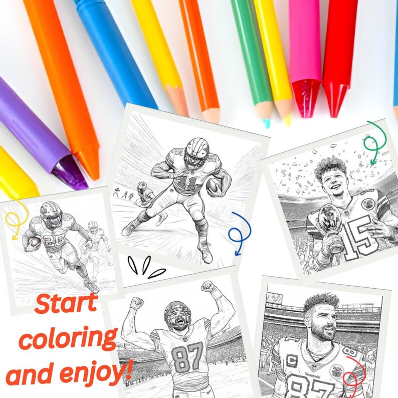NFL Iconic Moments Coloring Pages | Football Coloring Book | American ...