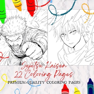 Jujutsu Kaisen Coloring Pages – Anime Line Art Printable – Nobara, Gojo ...