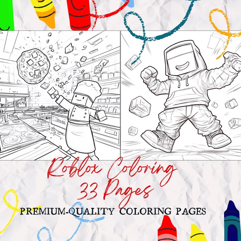 Roblox Coloring Pages – Printable Roblox Game Characters, Kids Activity ...