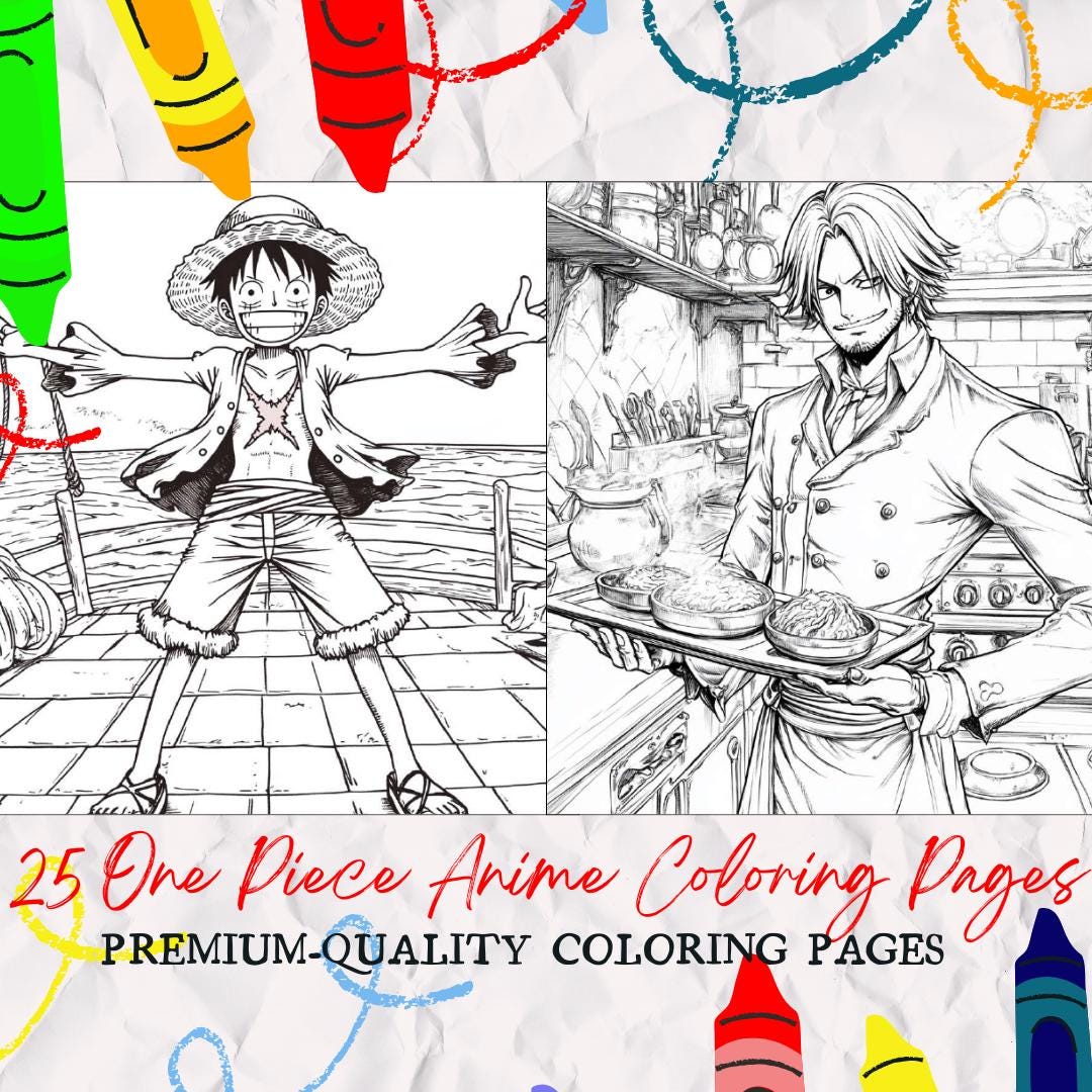 One Piece Anime Coloring Pages | Manga Characters Printable Art ...