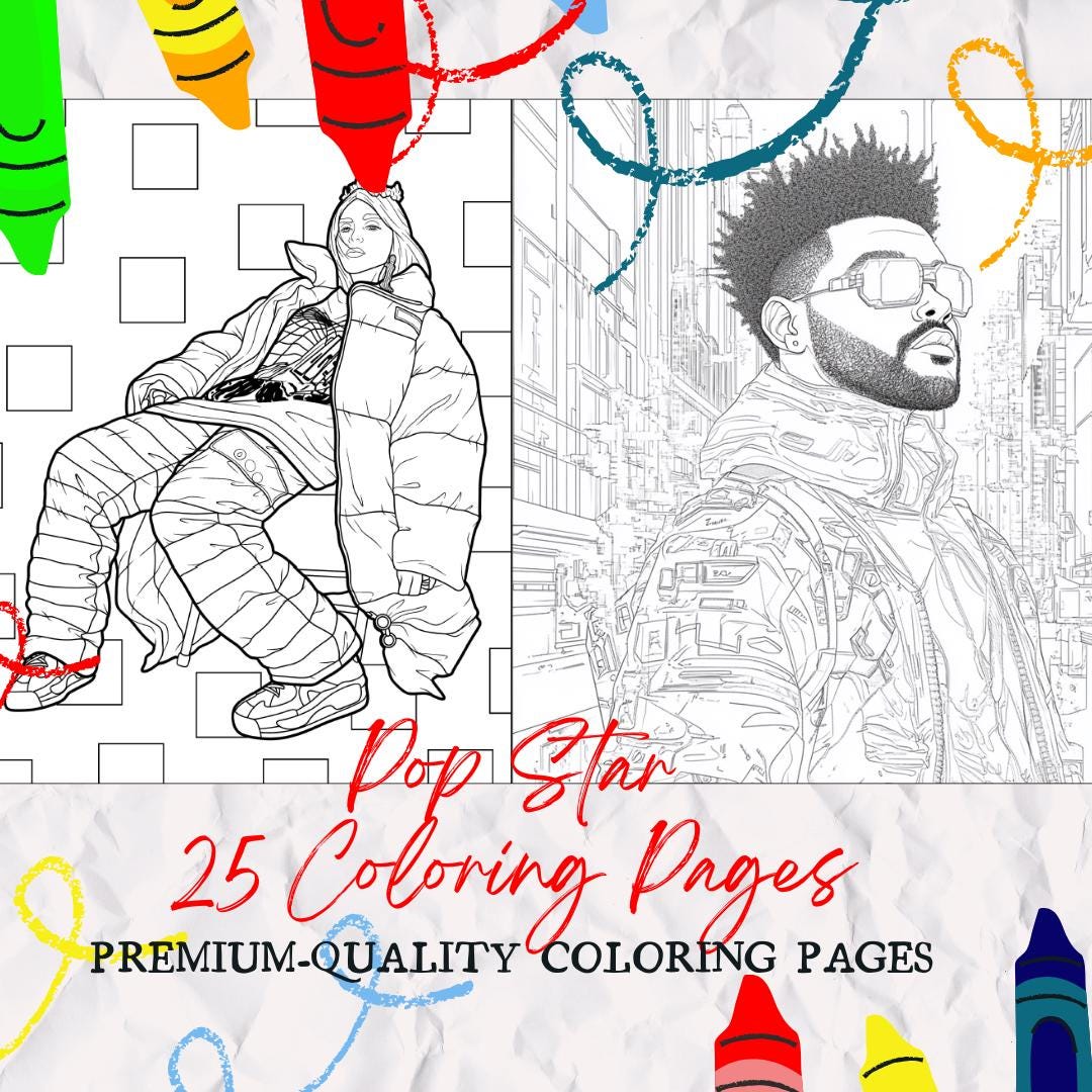 Pop Star Coloring Pages | Celebrity Music Star Art | Bruno Mars, the ...
