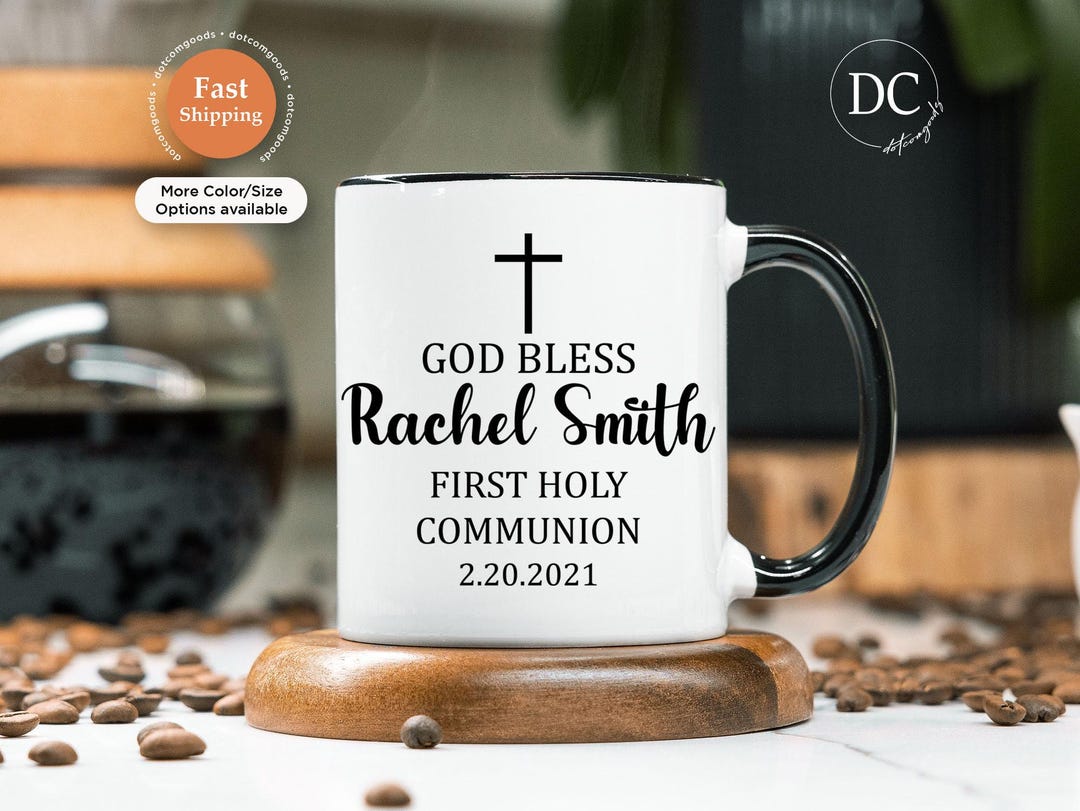 Personalized First Holy Communion Mug - Custom Name Holy Communion Gift ...