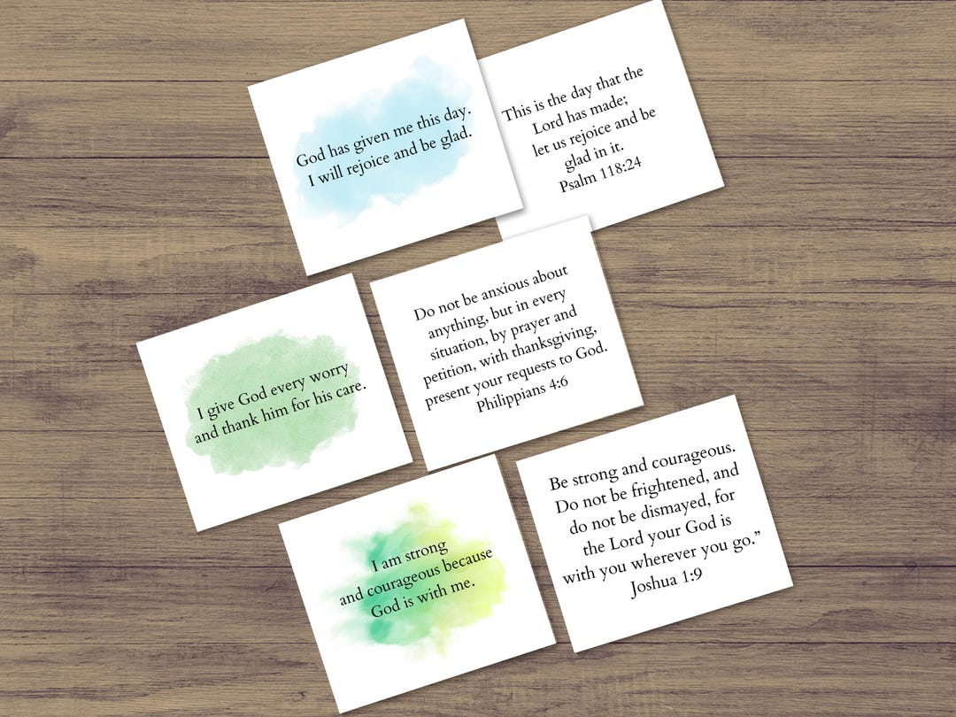 Biblical Affirmation Cards: 24 Watercolor Designs for Prayer ...