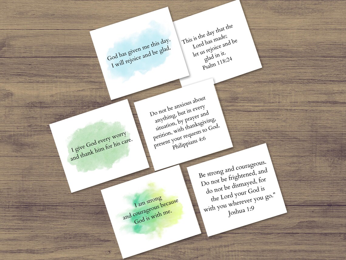 Biblical Affirmation Cards: 24 Watercolor Designs for Prayer ...