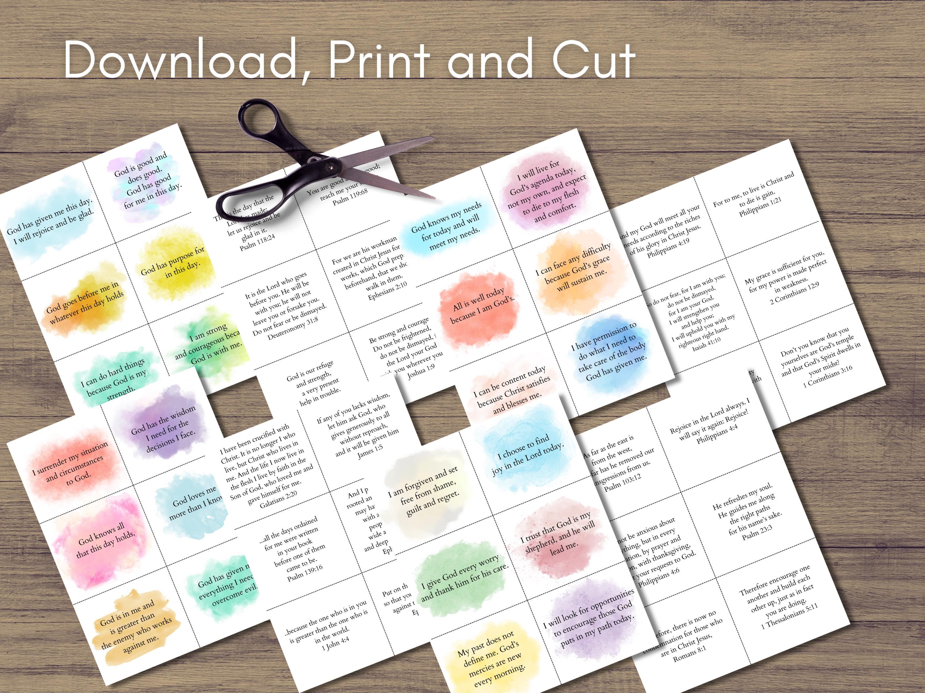 Biblical Affirmation Cards: 24 Watercolor Designs for Prayer ...