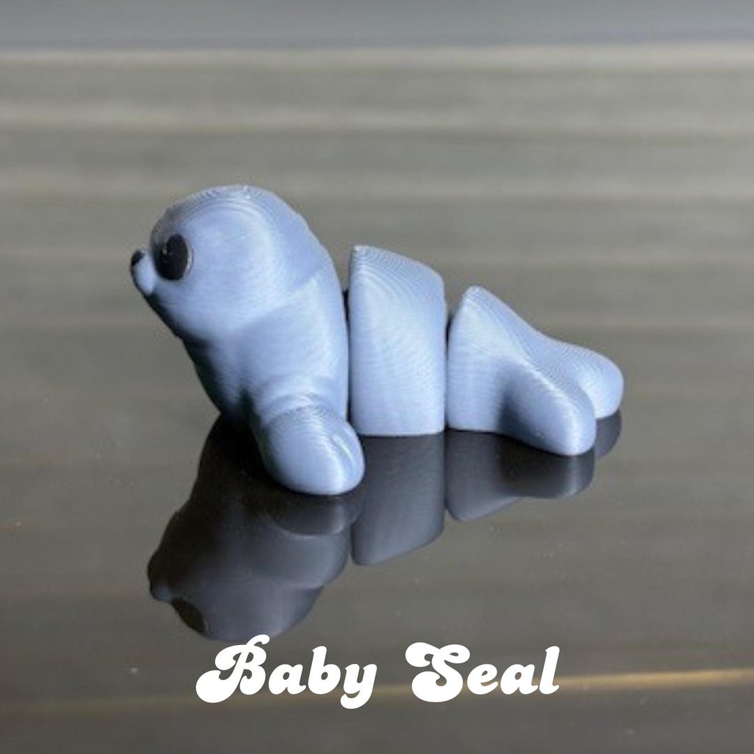 Articulated Baby Seal | Flexi Fidget Toy | Wiggly & Fun Desk Buddy - Etsy