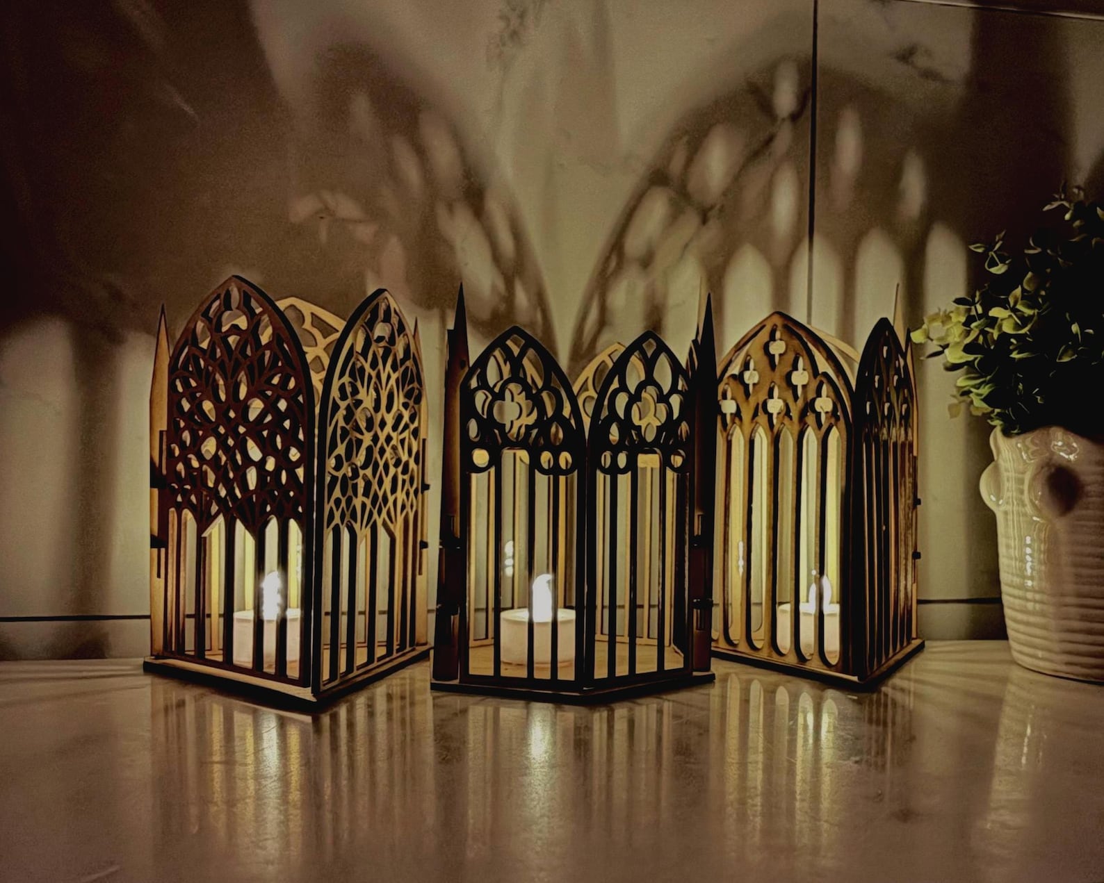 Gothic Window Lantern With LED Tealight - Etsy
