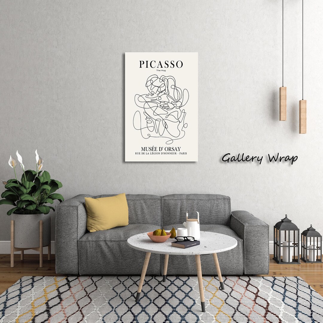 Pablo Picasso, the Hug Poster, Picasso Abstract Line Art Print, Mid ...