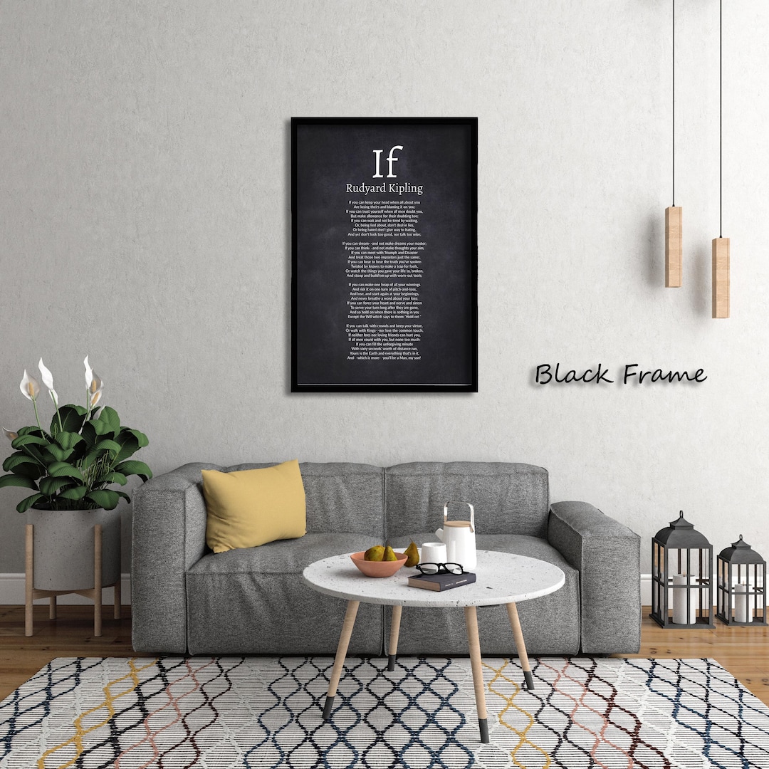 Rudyard Kipling Poem If Kipling Poem | Graduation Gifts for Son | If ...