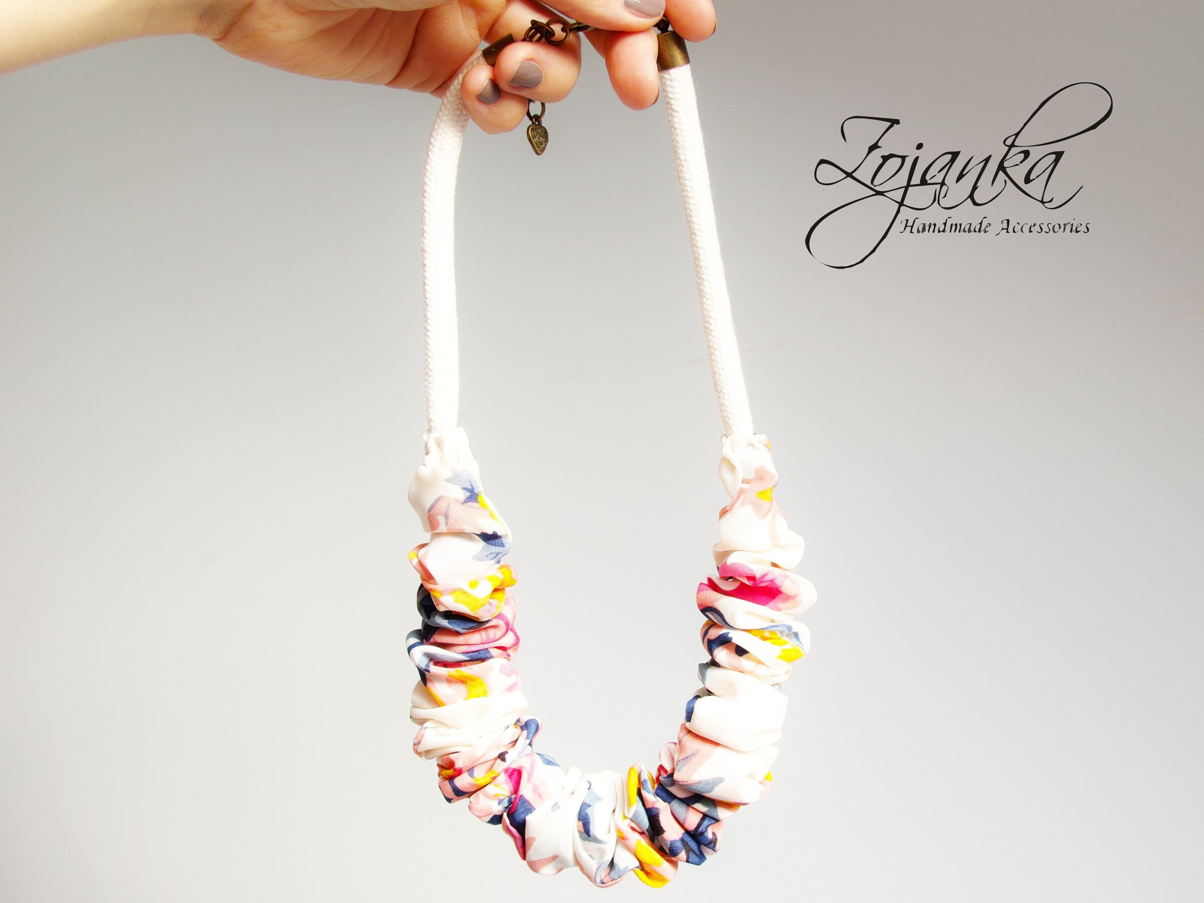 Textile necklace, statement necklace, women textile necklace, necklace ...