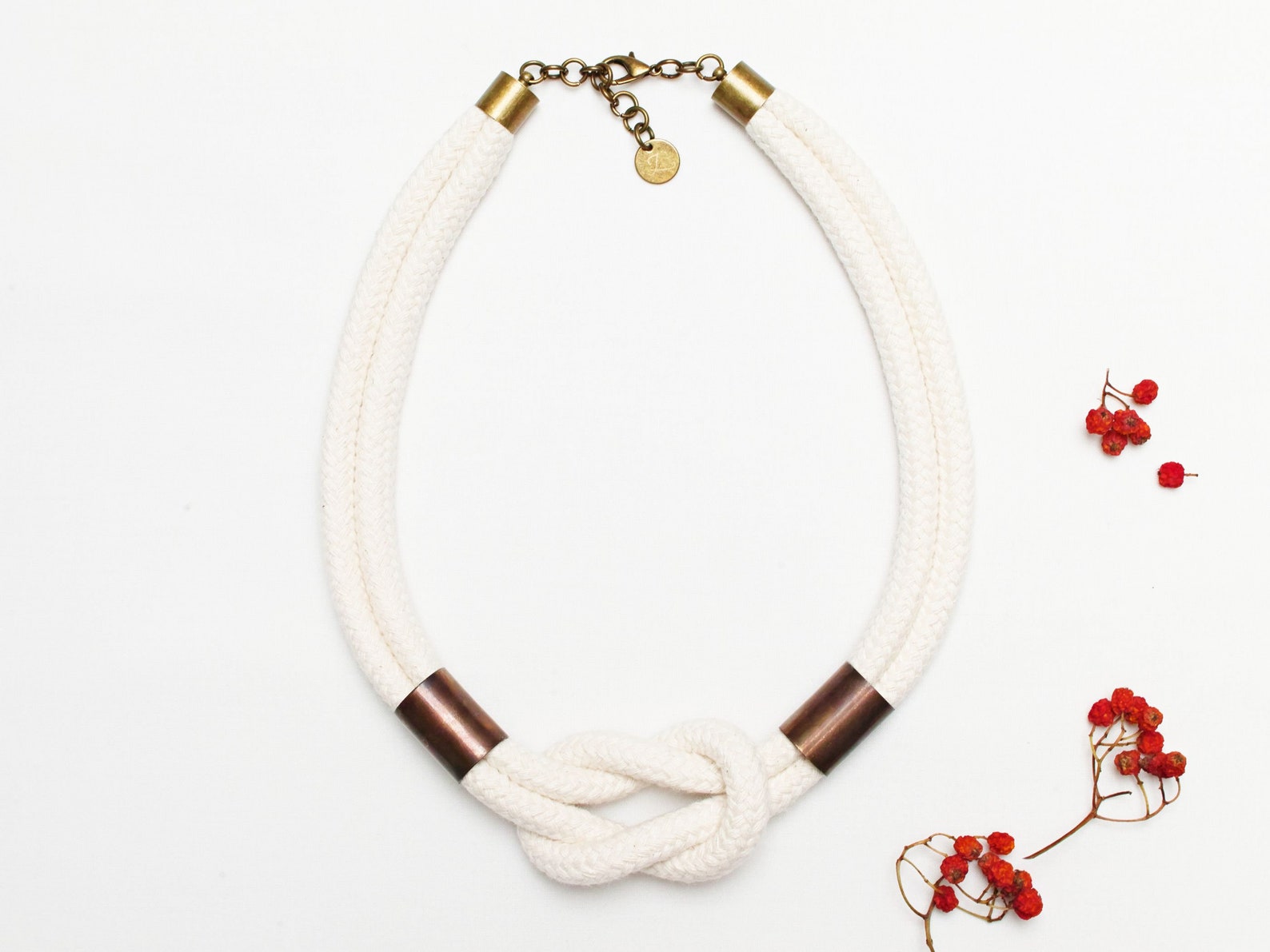 Women Cotton Rope Necklace Rope Statement Necklace Textile | Etsy