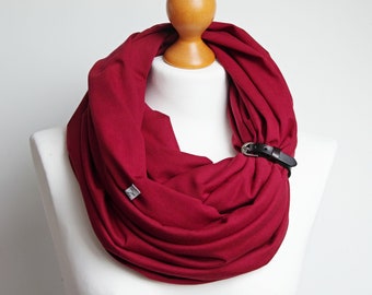 Maroon Infinity Scarf - Etsy