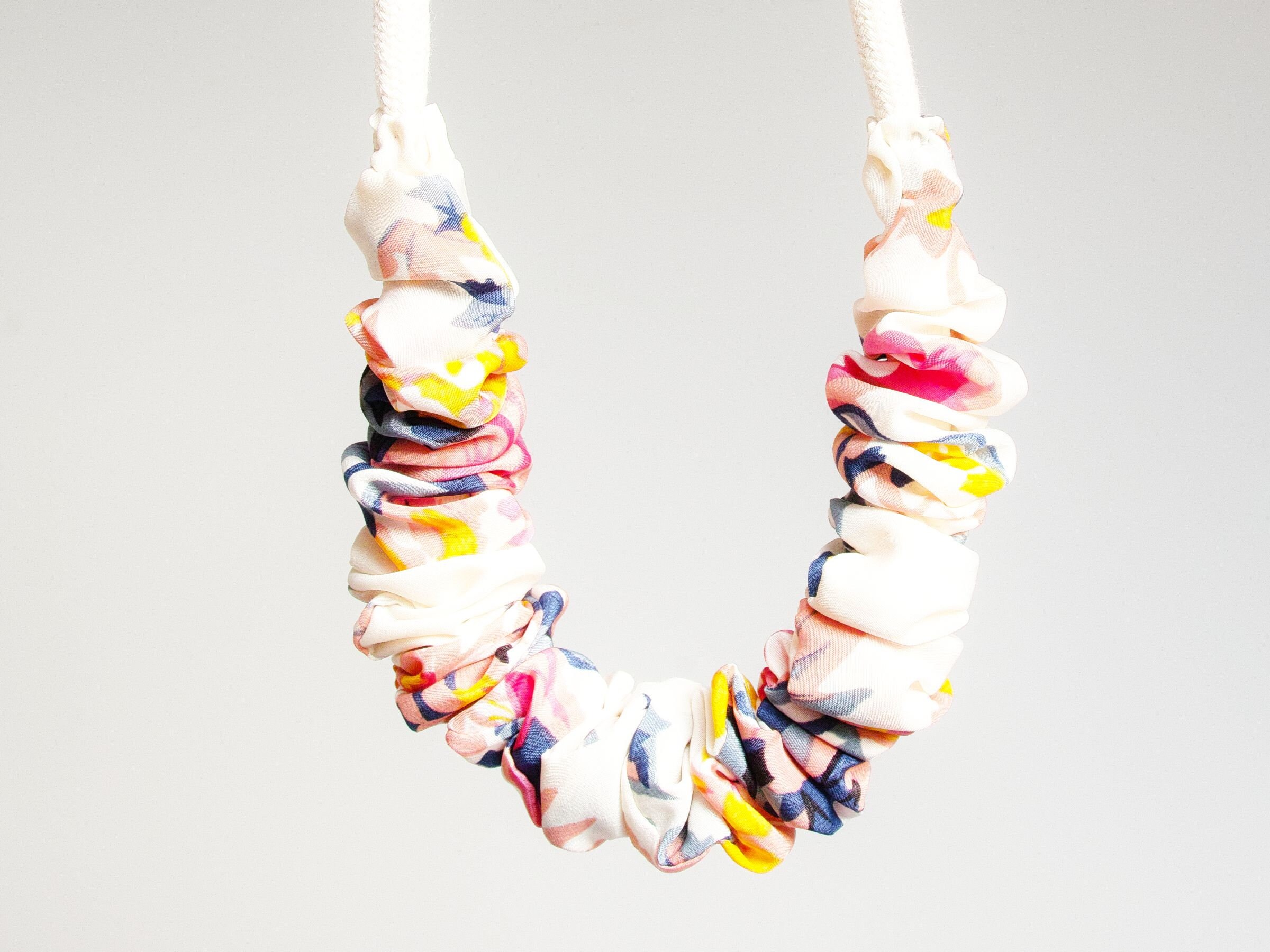 Textile necklace, statement necklace, women textile necklace, necklace ...