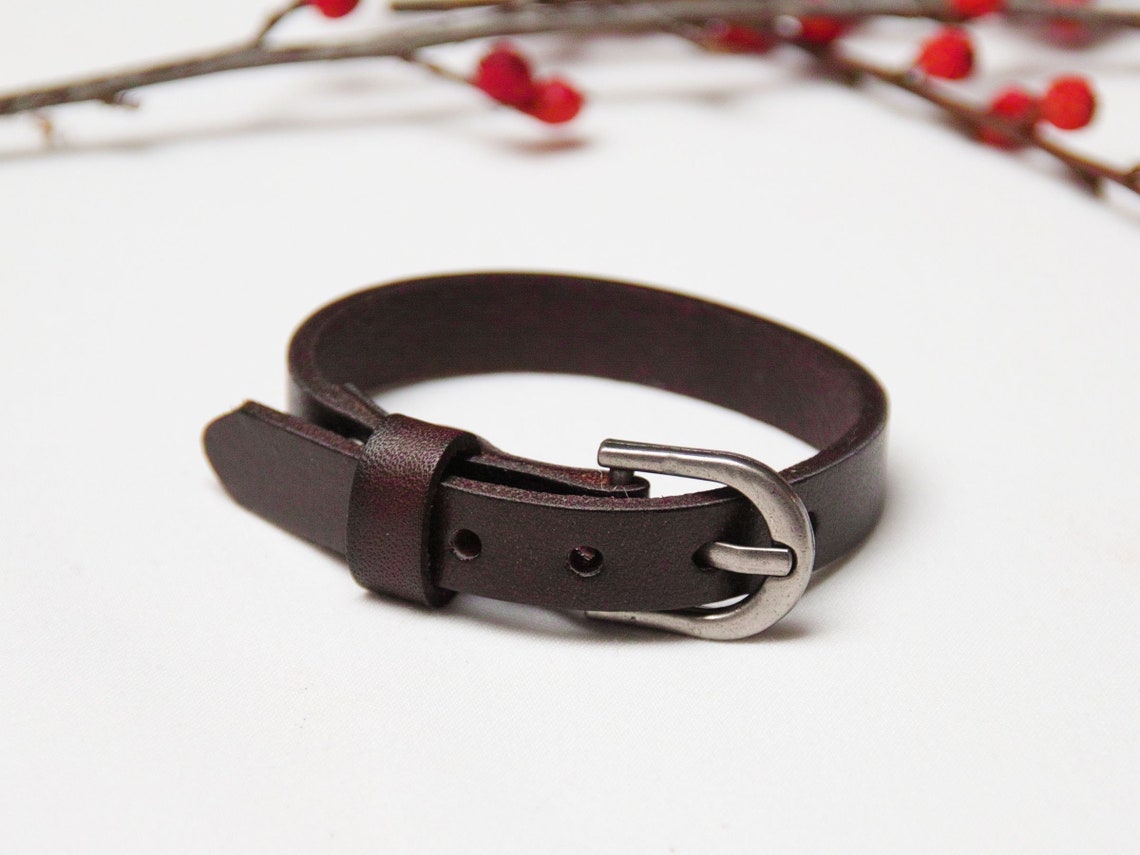 Set of Two Leather Bands Cuff Bracelet for Women, Boho Style Leather ...