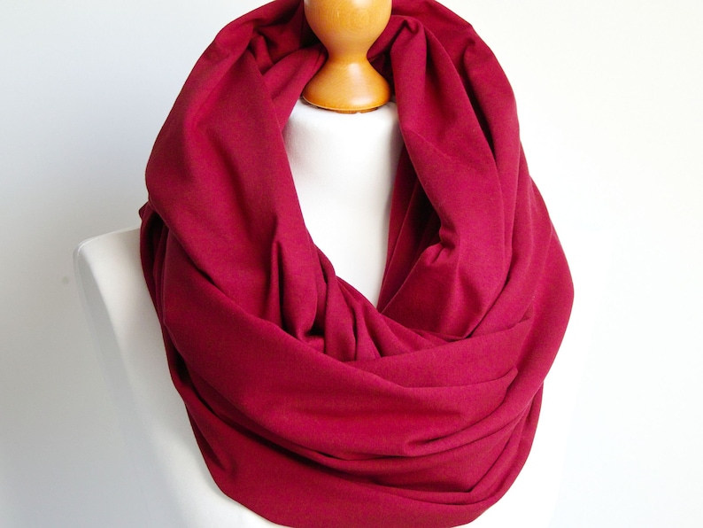 Oversized Cotton Infinity Scarf for Women BURGUNDY Infinity - Etsy