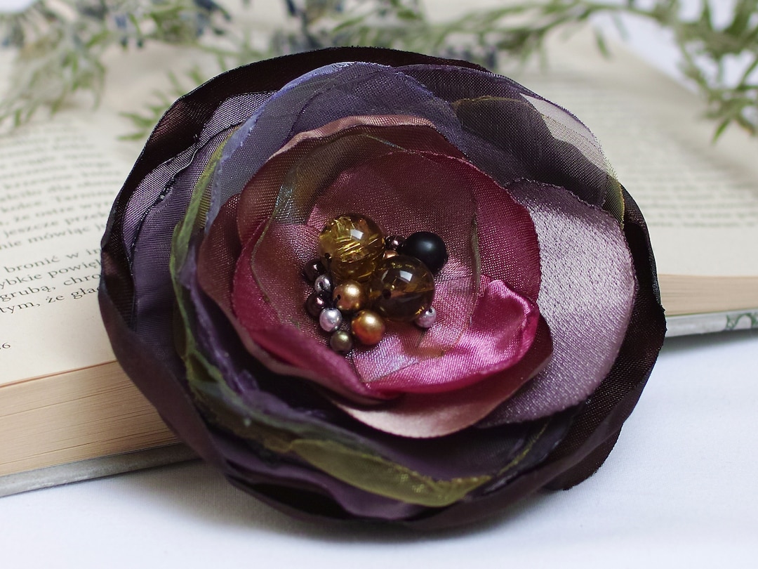 Broche broche fleur ROSE faite à la main pour robe broche - Etsy France