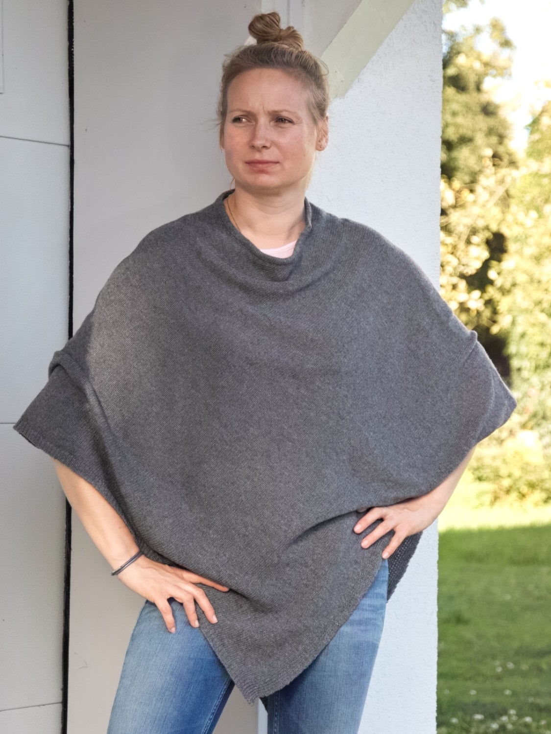 wool women PONCHO, poncho cape L-XL size, autumn fashion, gift ideas ...