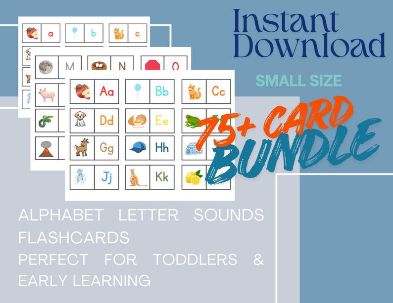 Letter Sounds Flashcards Printable | Small Phonics Cards for Early ...