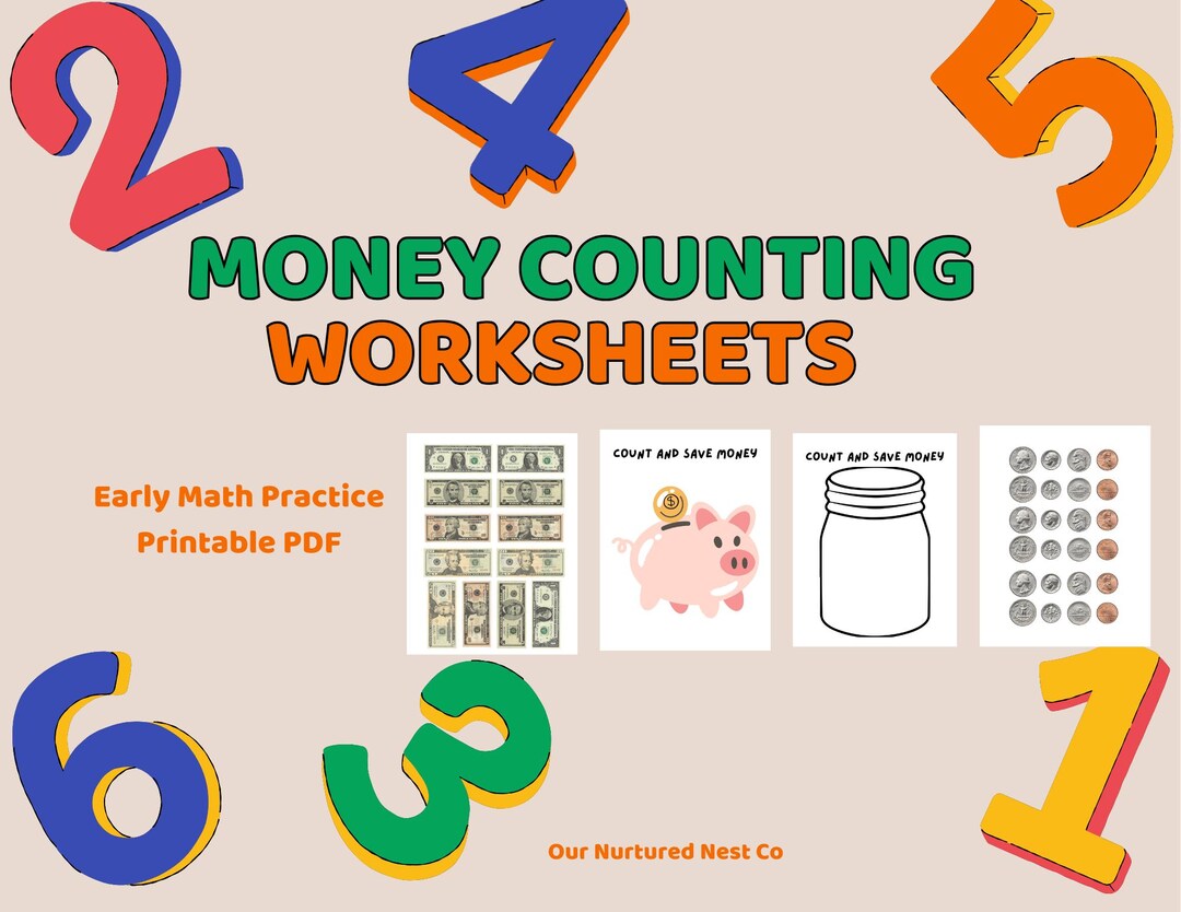 Money Worksheets Printable | Kids Counting Practice | Early Math ...