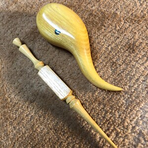 Osage Orange Aficot/laying Tool Matching Set With Abalone Accents - Etsy