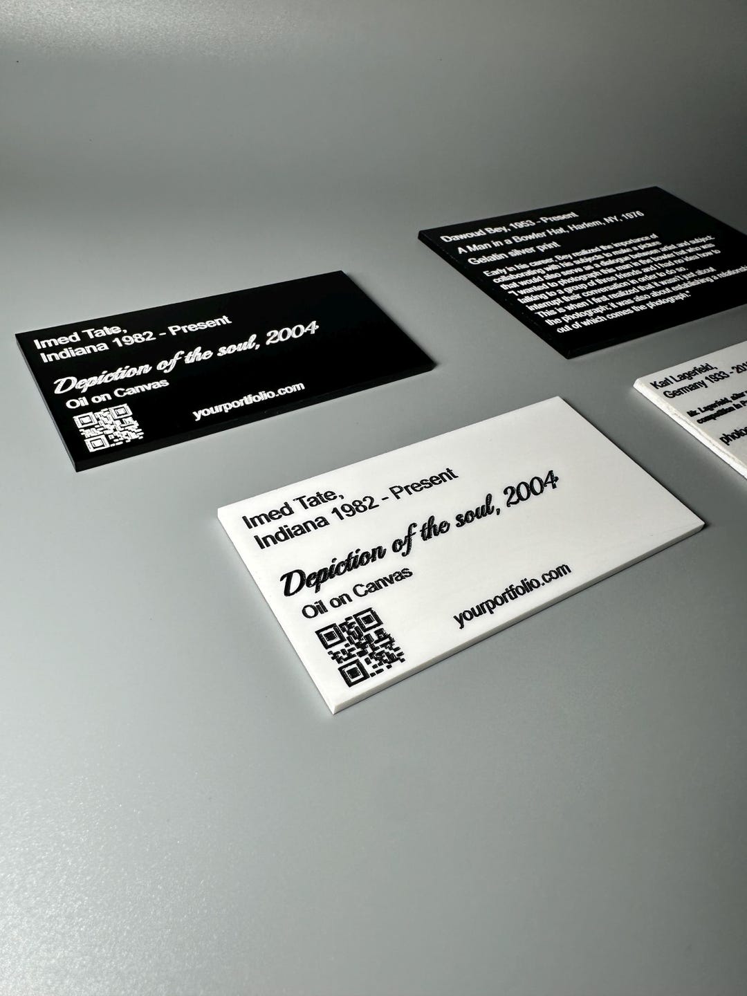 Art Gallery Sign, Art Placard, Museum Card, Acrylic Artwork Label ...