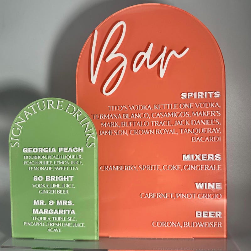 Acrylic Bar Sign - Etsy