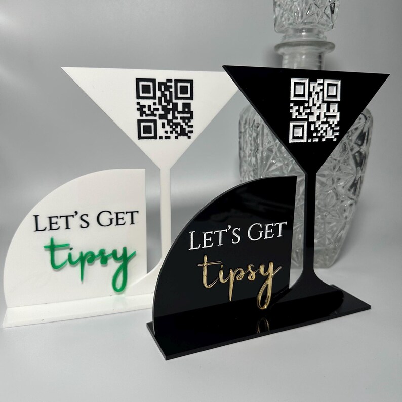 Custom QR Code Tip Sign: Acrylic Virtual Tip Jar - Etsy