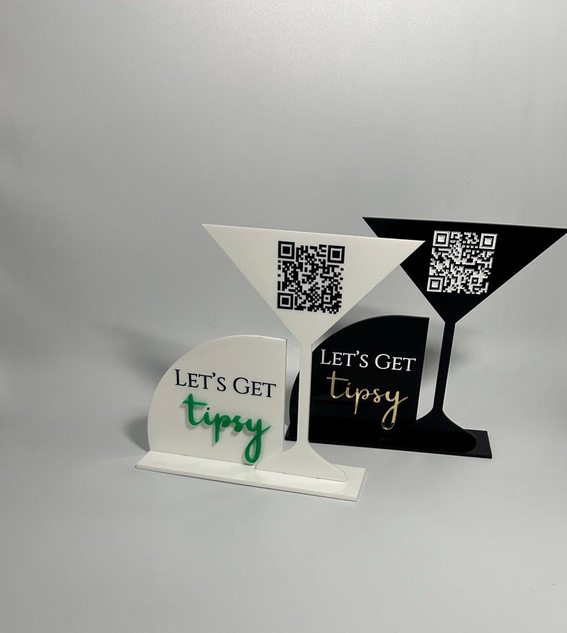 Custom QR Code Tip Sign: Acrylic Virtual Tip Jar - Etsy