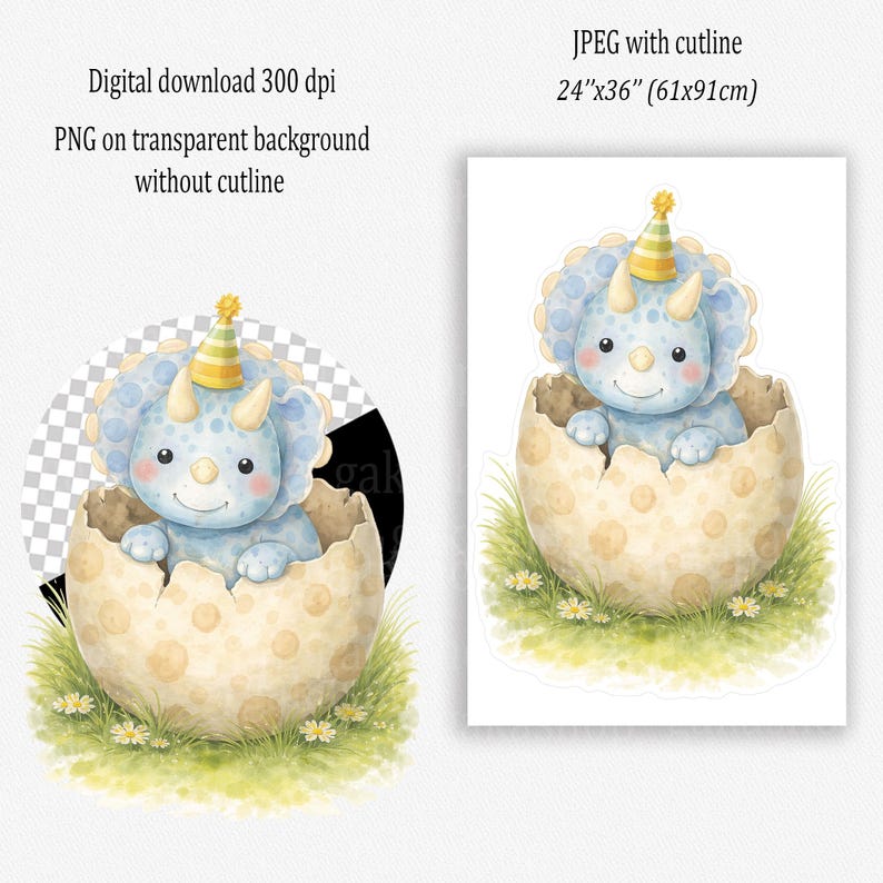 Party Animals Standee Set: Watercolor Elephant, Lion, Zebra, Hatching ...