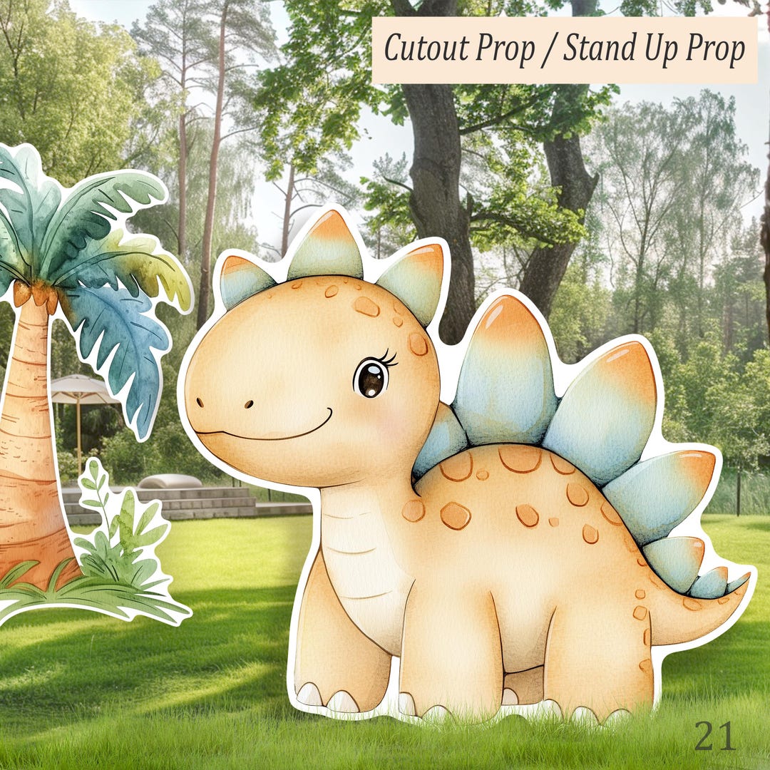 Printable Stegosaurus, Stand up Prop, Big Cute Dinosaur Cutout Decor ...