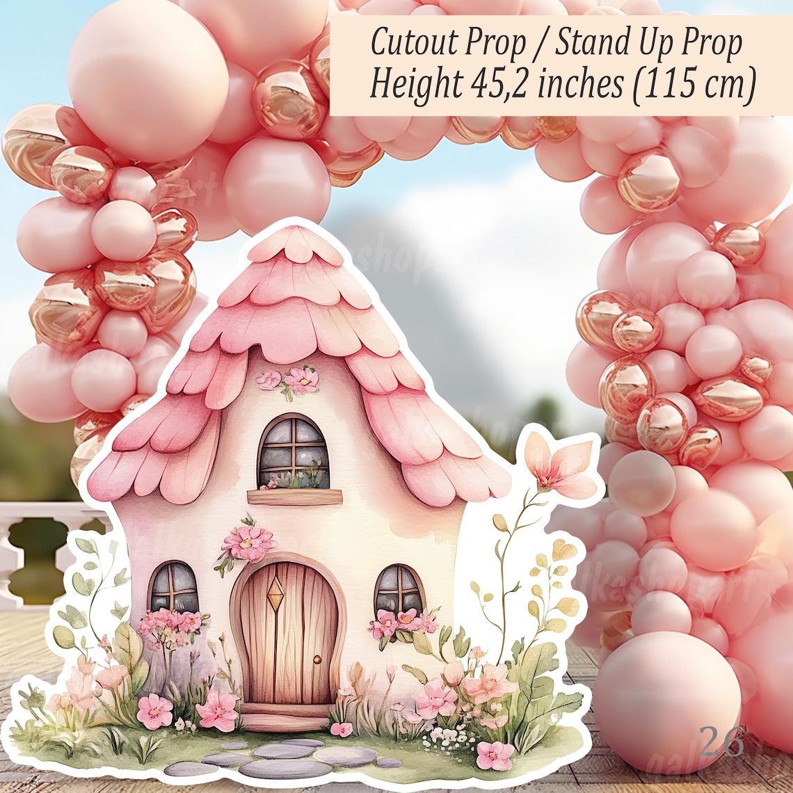 Enchanted Fairy Home, Big Decor, Cutout Prop, Magical Floral Princess ...
