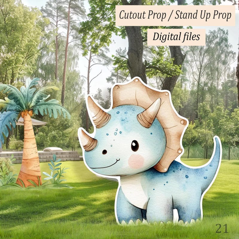 Dinosaur Cutouts Print - Etsy