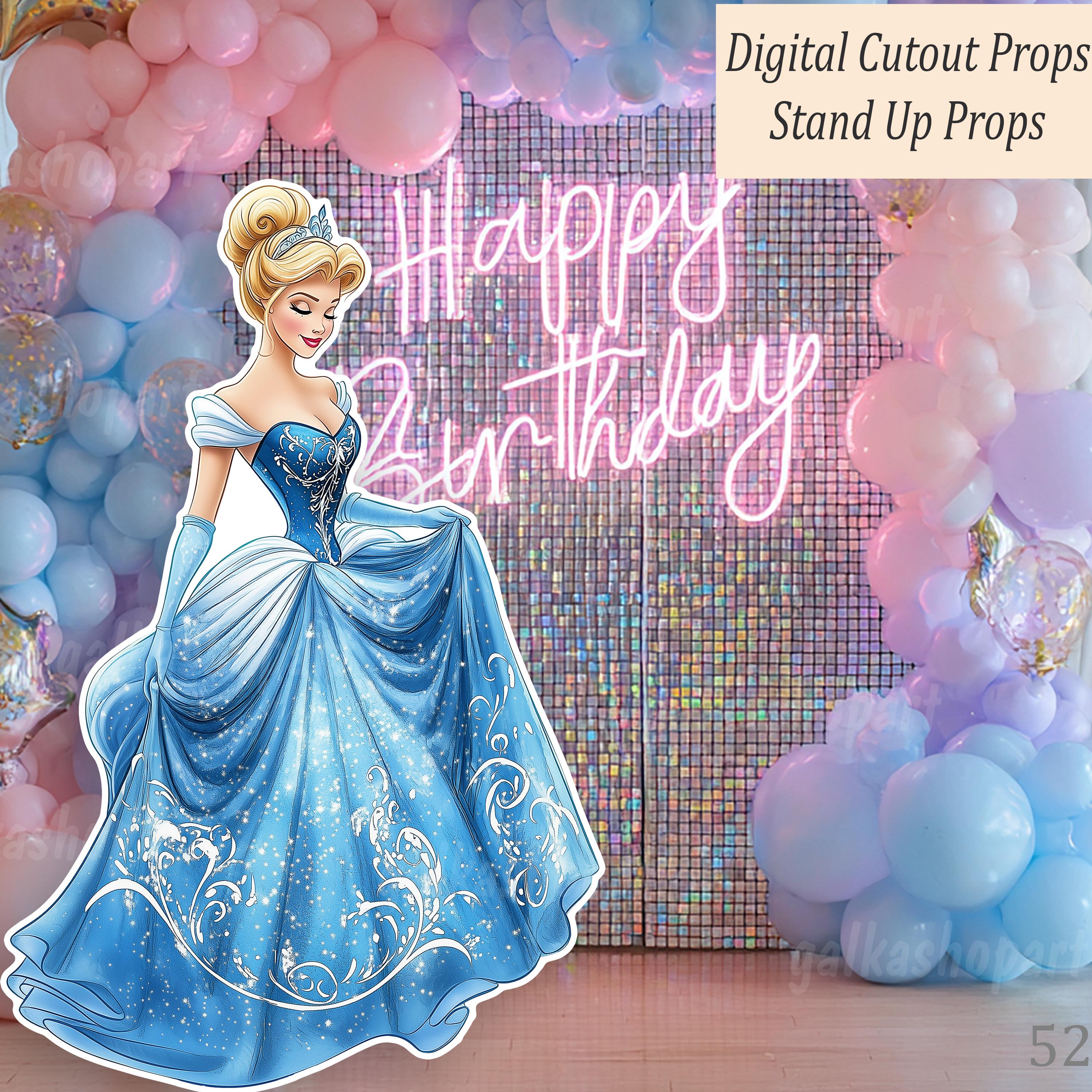 Princess Cinderella Cutout: Printable Stand up Prop for Girl Birthday ...