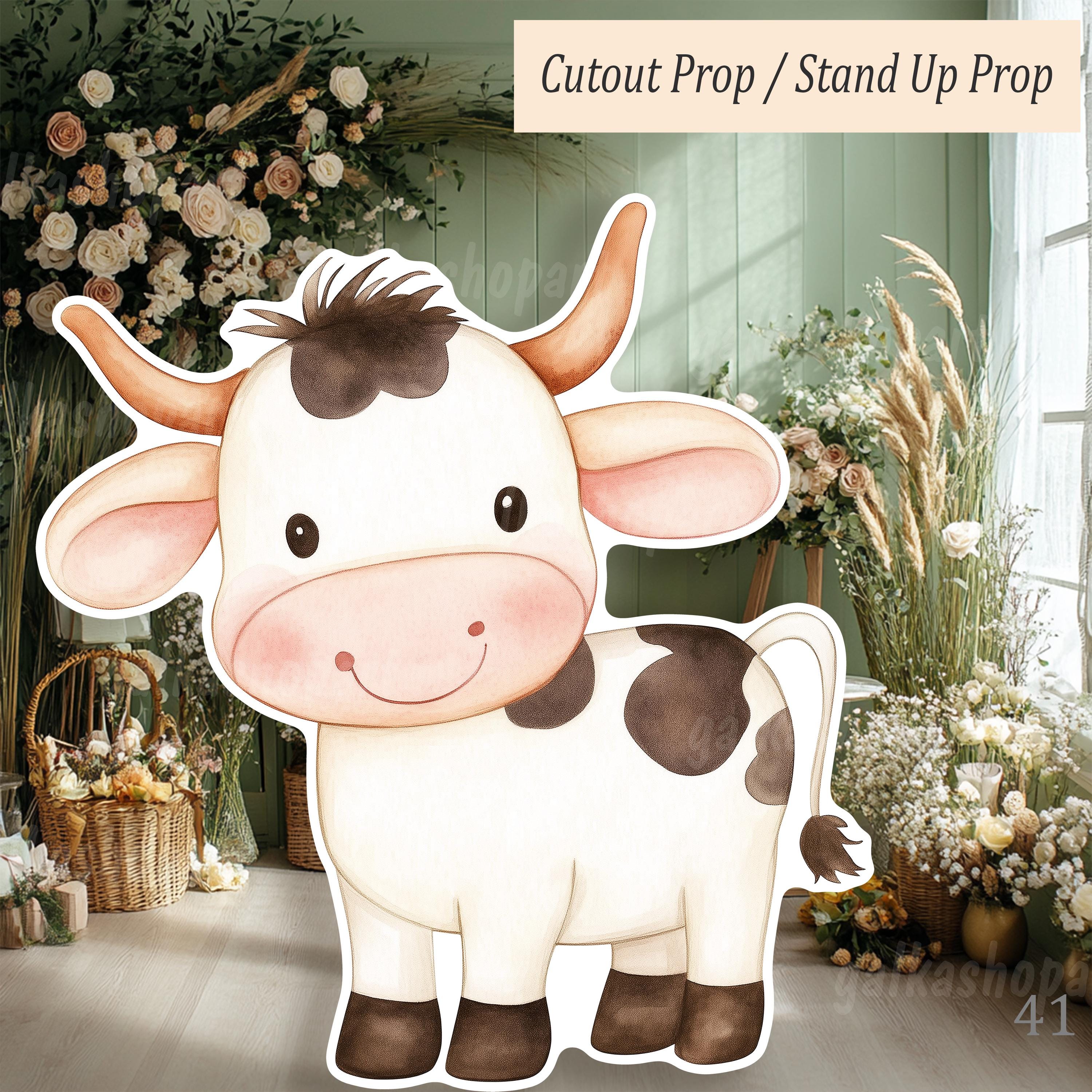 Big Cute Cow Cutout Decor: Digital Download for Baby Shower & Birthday ...