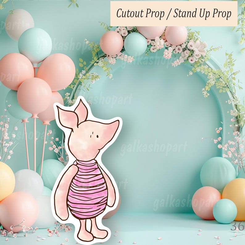 Piglet From Classic Winnie the Pooh Story: Big Downloadable Cutout ...