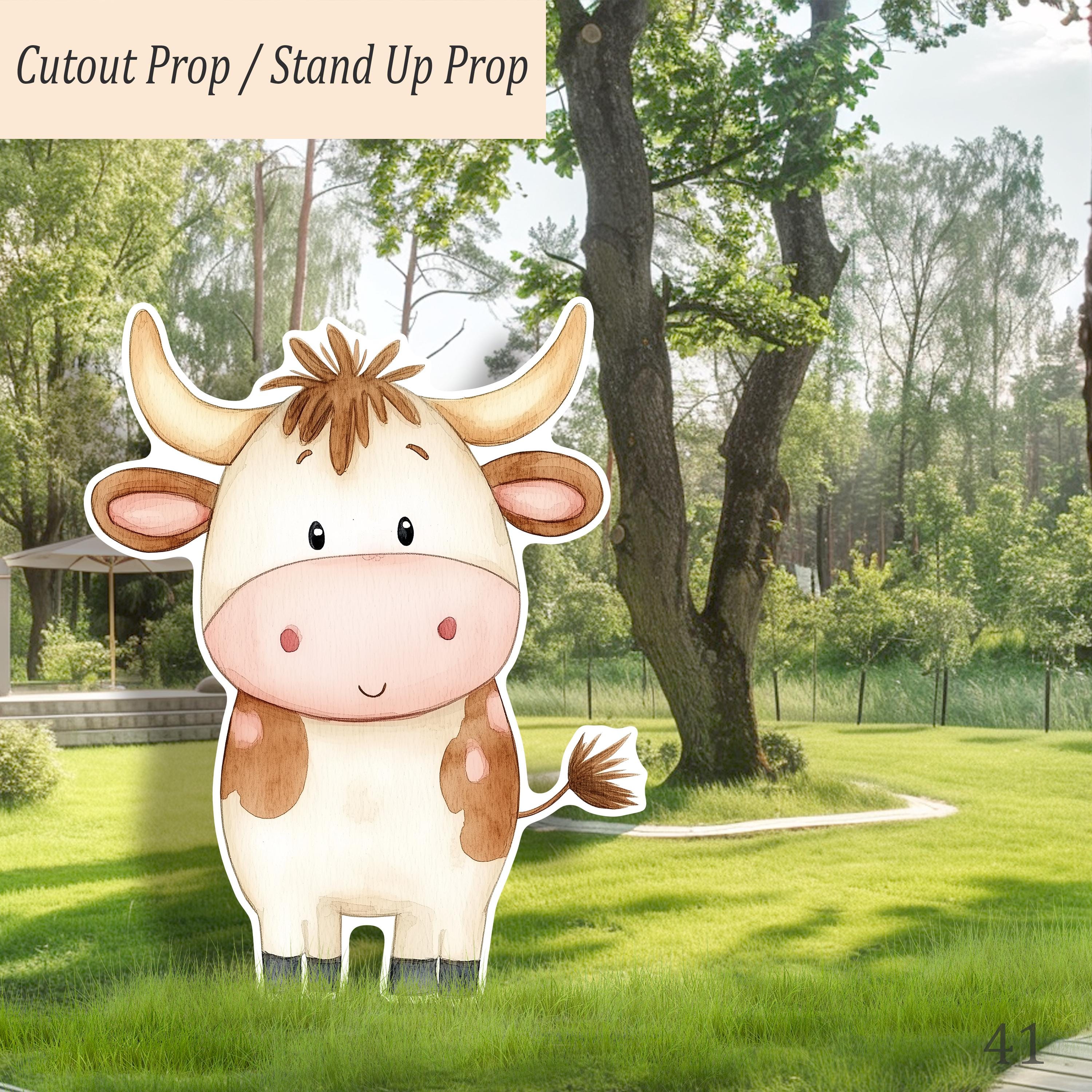Big Cute Cow Cutout Decor: Digital Download for Baby Shower & Birthday ...