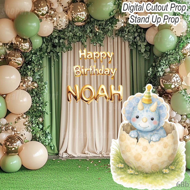 Party Animals Standee Set: Watercolor Elephant, Lion, Zebra, Hatching ...