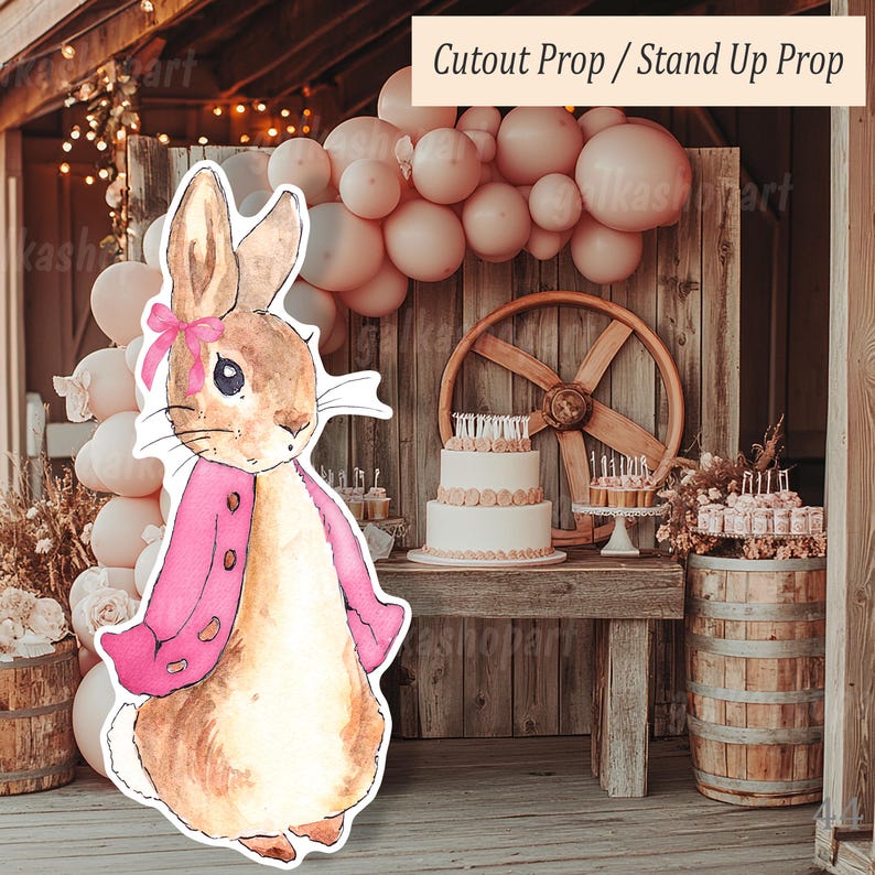 Big Flopsy Bunny Cutout, Peter Rabbit Party Standee, Baby Shower ...