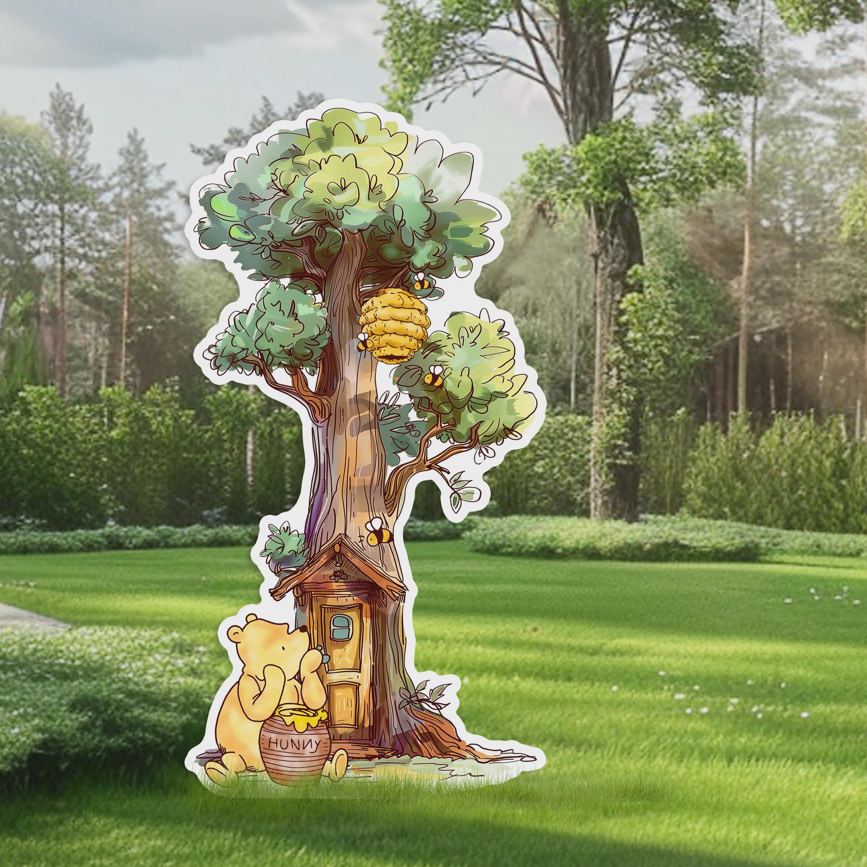 Vintage Winnie the Pooh Tree House Decor: Digital Cutout for Baby ...