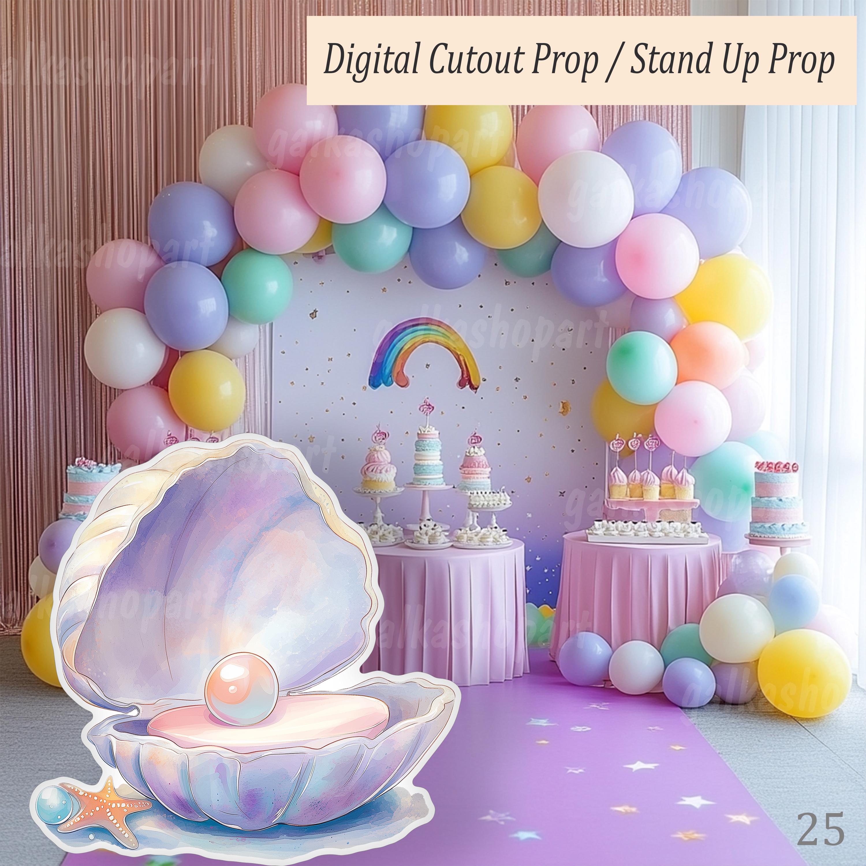 Big Clam Shell Standee With Pearl: Mermaid Themed Birthday or Baby ...