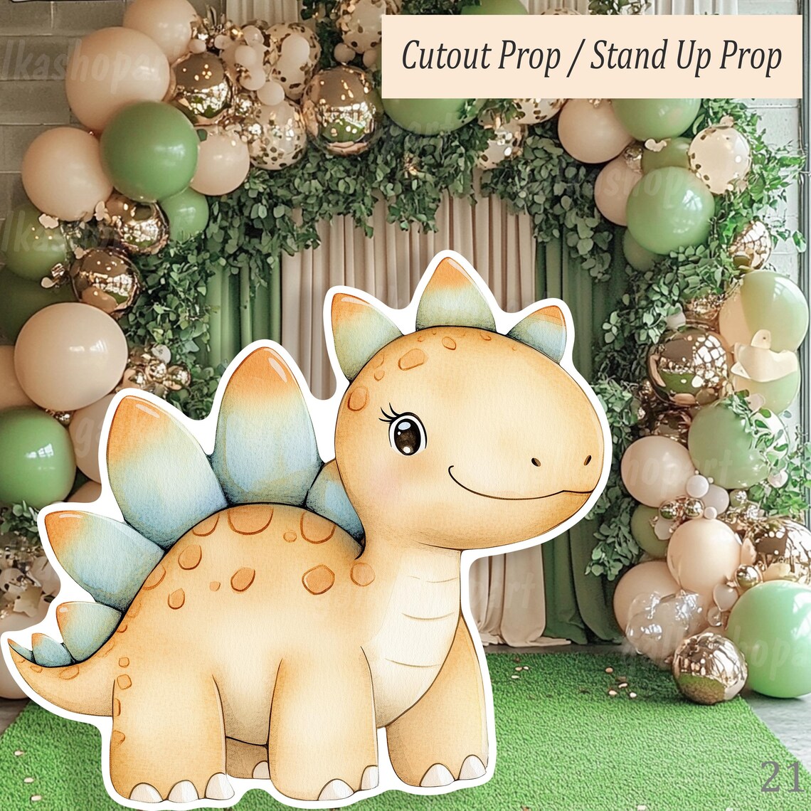 Printable Stegosaurus, Stand up Prop, Big Cute Dinosaur Cutout Decor ...